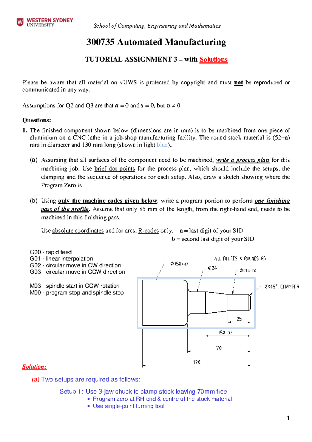 300735-Tutorial Assignment 3-Spring 2018 - Solutions - School of Computing, Engineering and ...