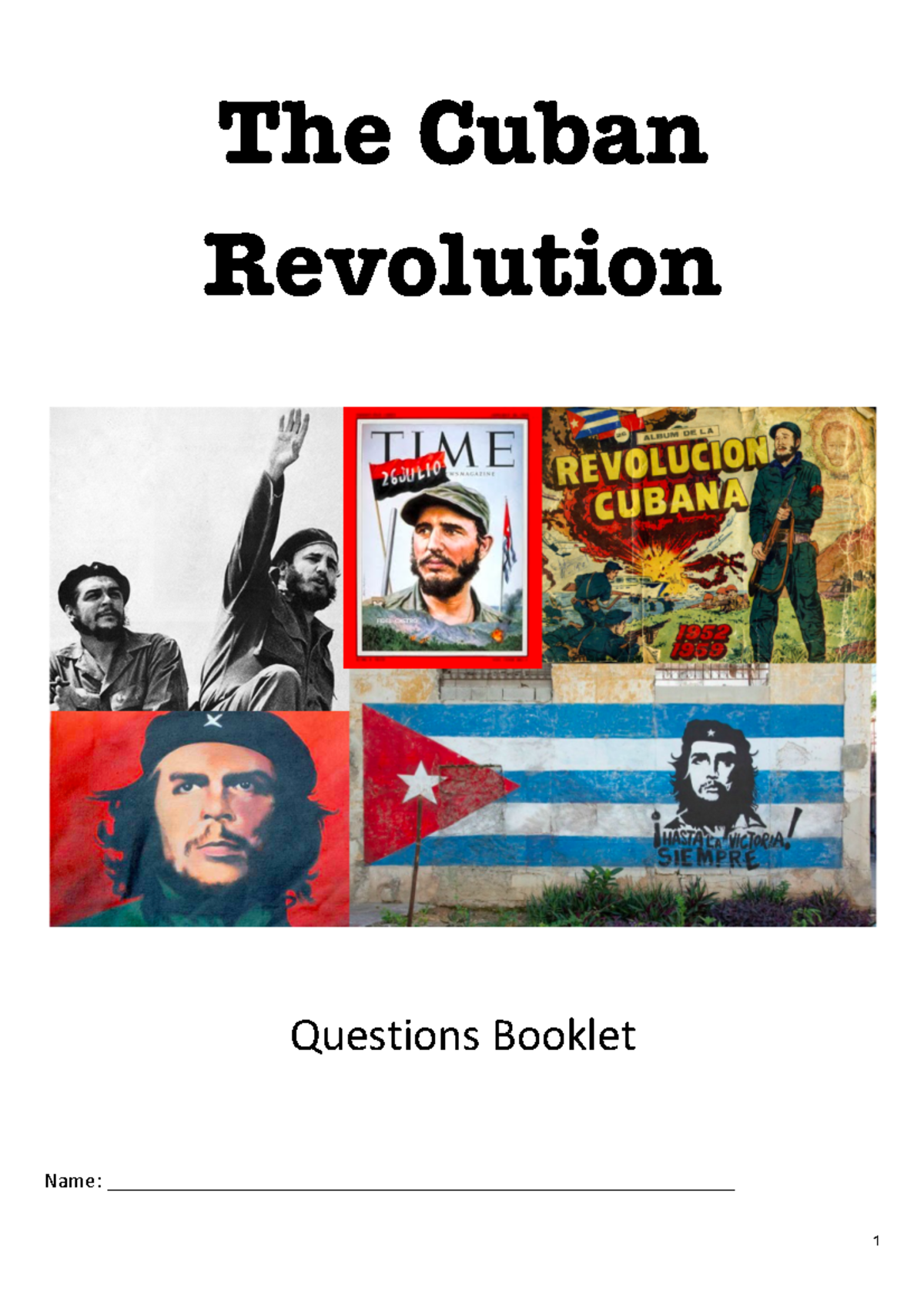 0. Cuban Revolution Questions Booklet - The Cuban Revolution Questions ...