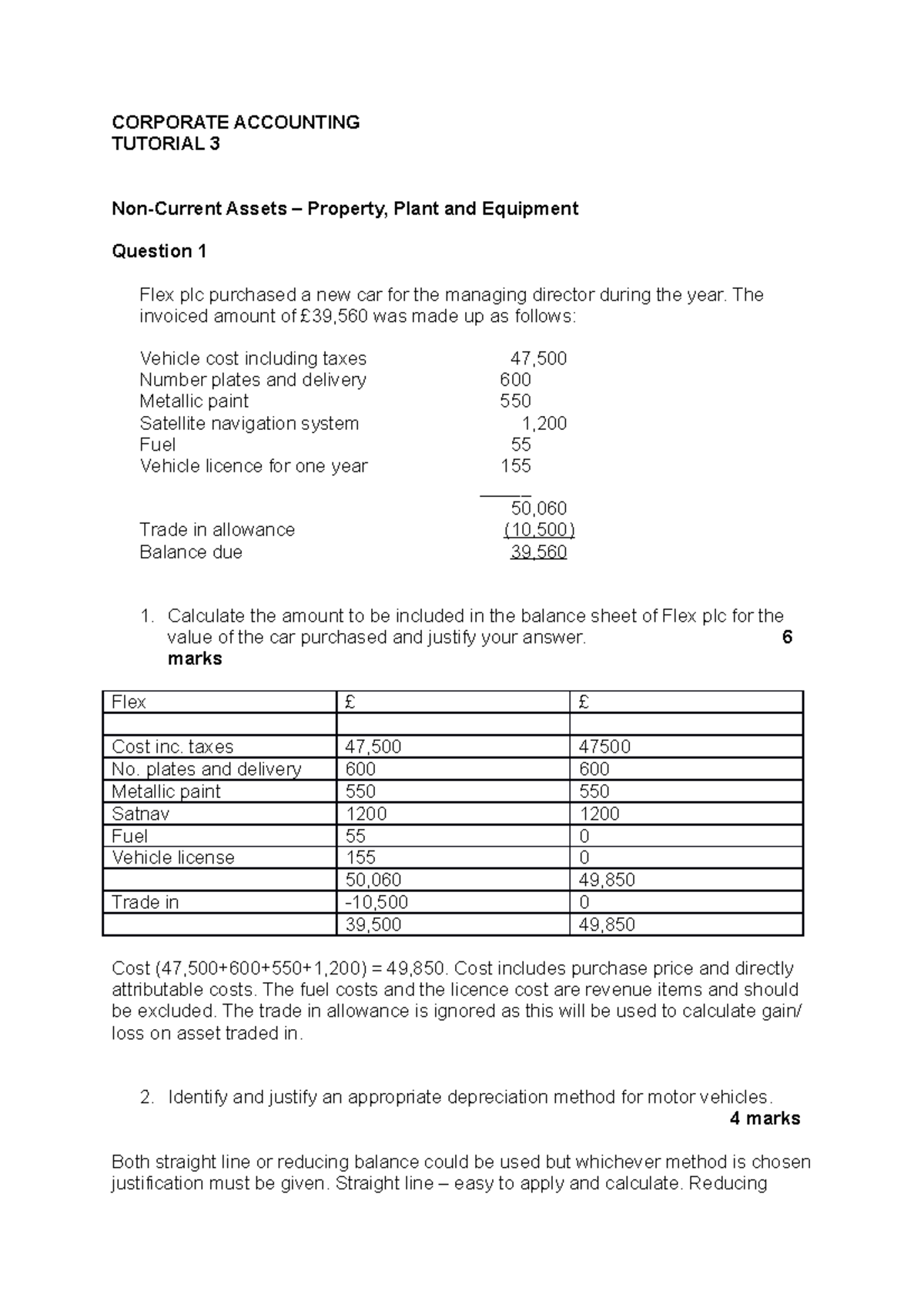 Tutorial 3 - tangible non-current assets - CORPORATE ACCOUNTING ...