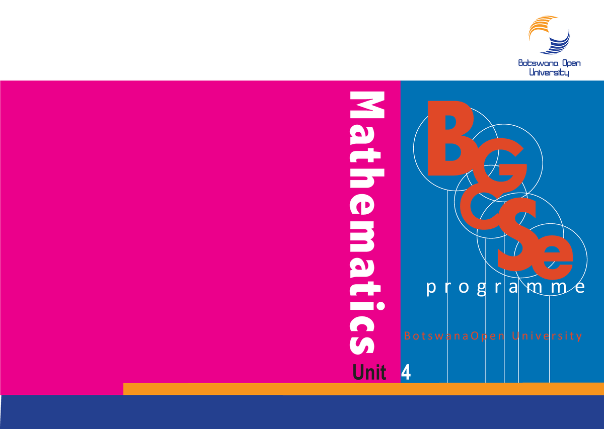 Bgcse 2018 Maths cover unit 4 - Computer Related Mathematics and ...
