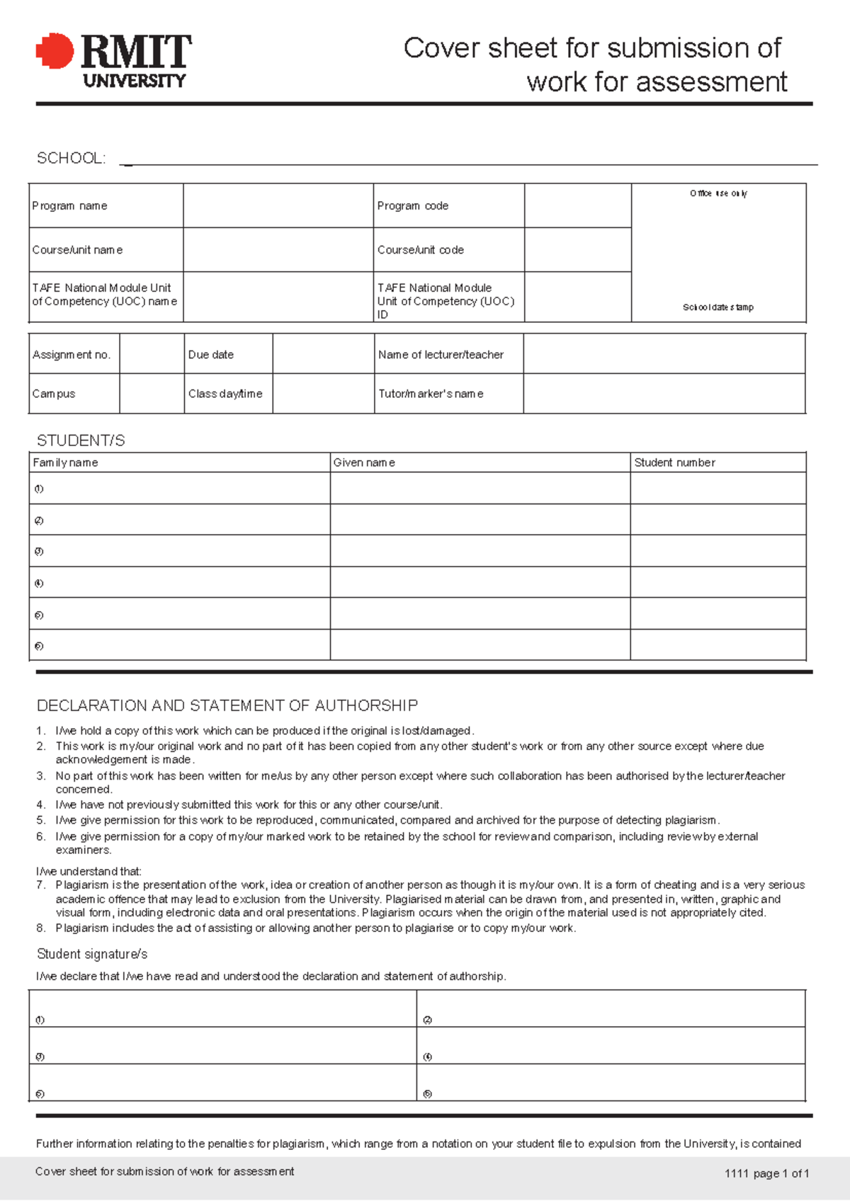 Cover Sheet-2-1 - Cover sheet for submission of work for assessment ...