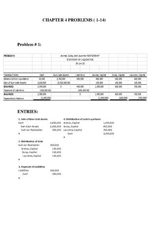Partnership and Corporation: Chapter 4 Problem 4 - PROBLEM 4 Villanueva and Resultay Statement ...