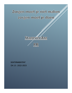 OND-O16 Richtlijnen voor het schrijven van een Reflectie verslag ...