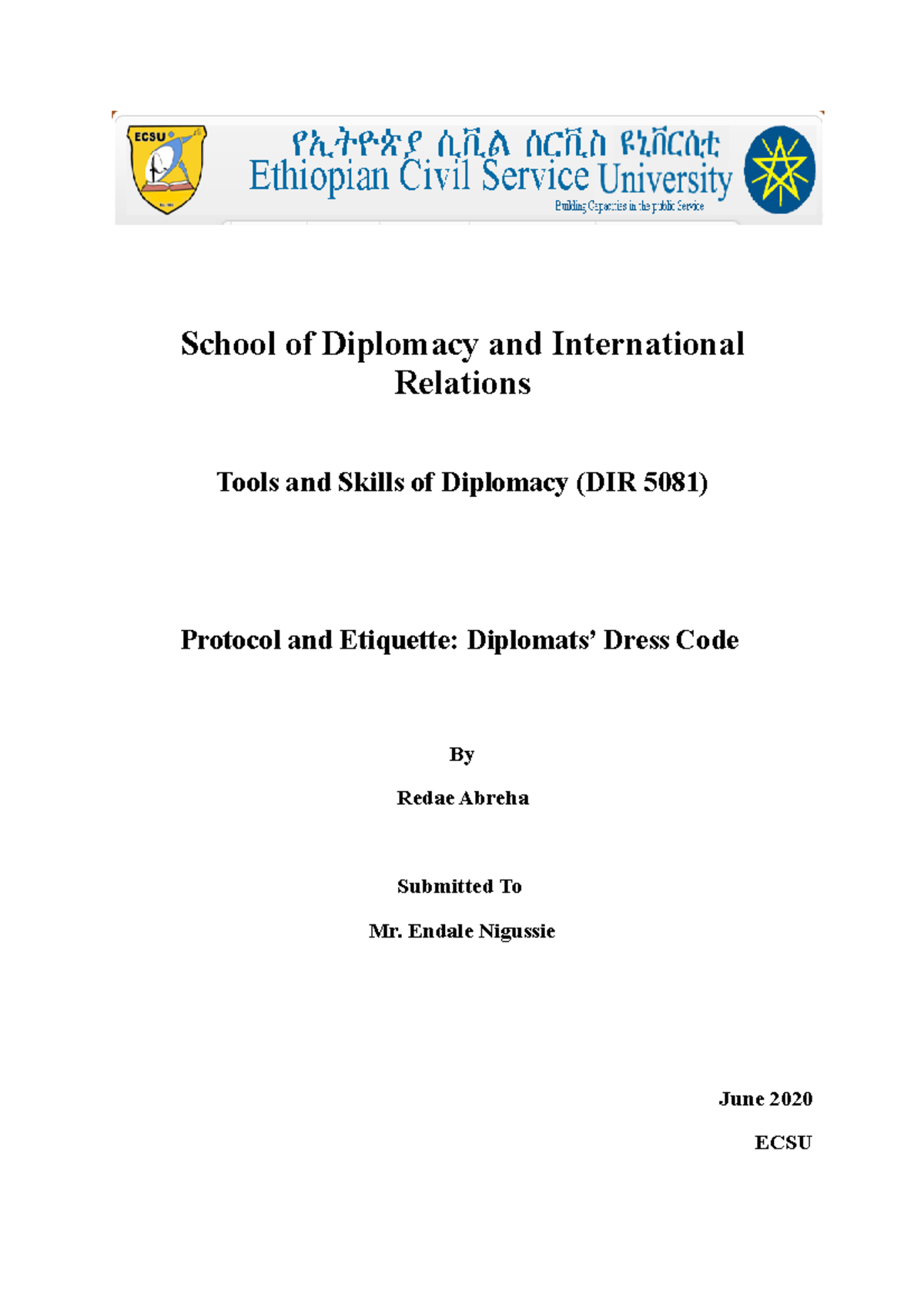 2 Dressing Code - Diplomatic Etiquettes - School of Diplomacy and ...