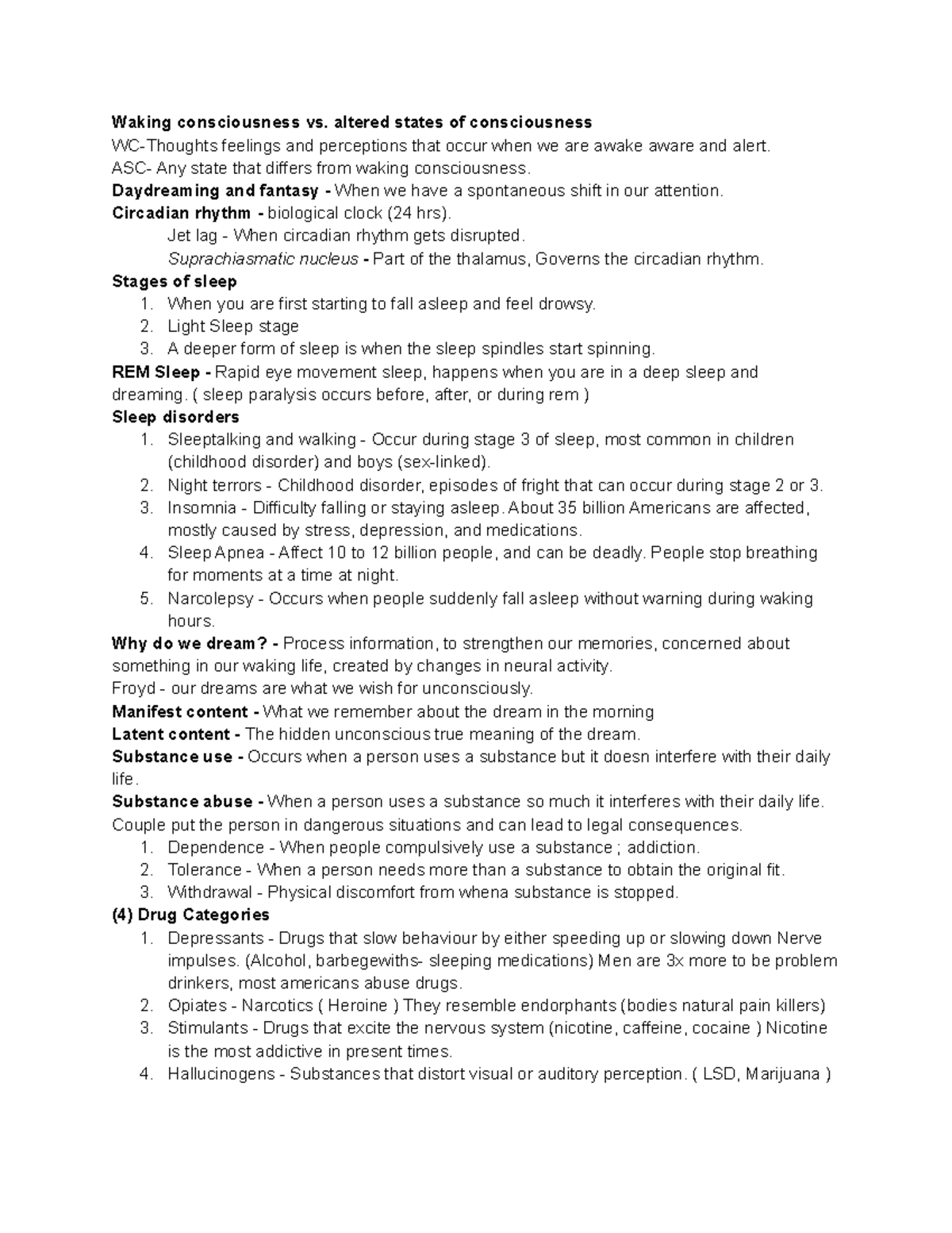 Chapter 5 States of consciousness - Waking consciousness vs. altered ...