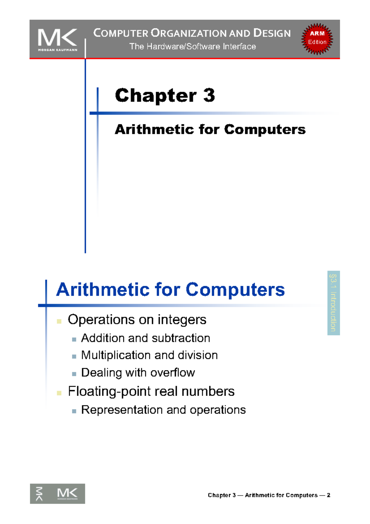 ARM Computer Organization-Chapter 03 - COMPUTER ORGANIZATION AND DESIGN ...