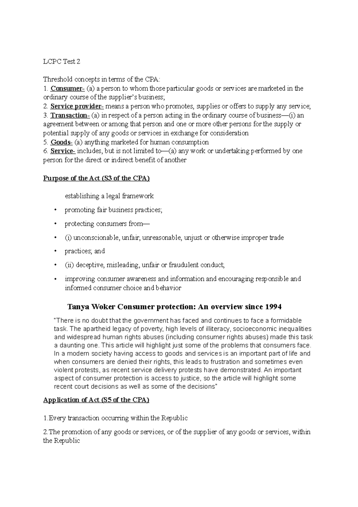 LCPC Test 2 Prep - Practice notes - LCPC Test 2 Threshold concepts in ...