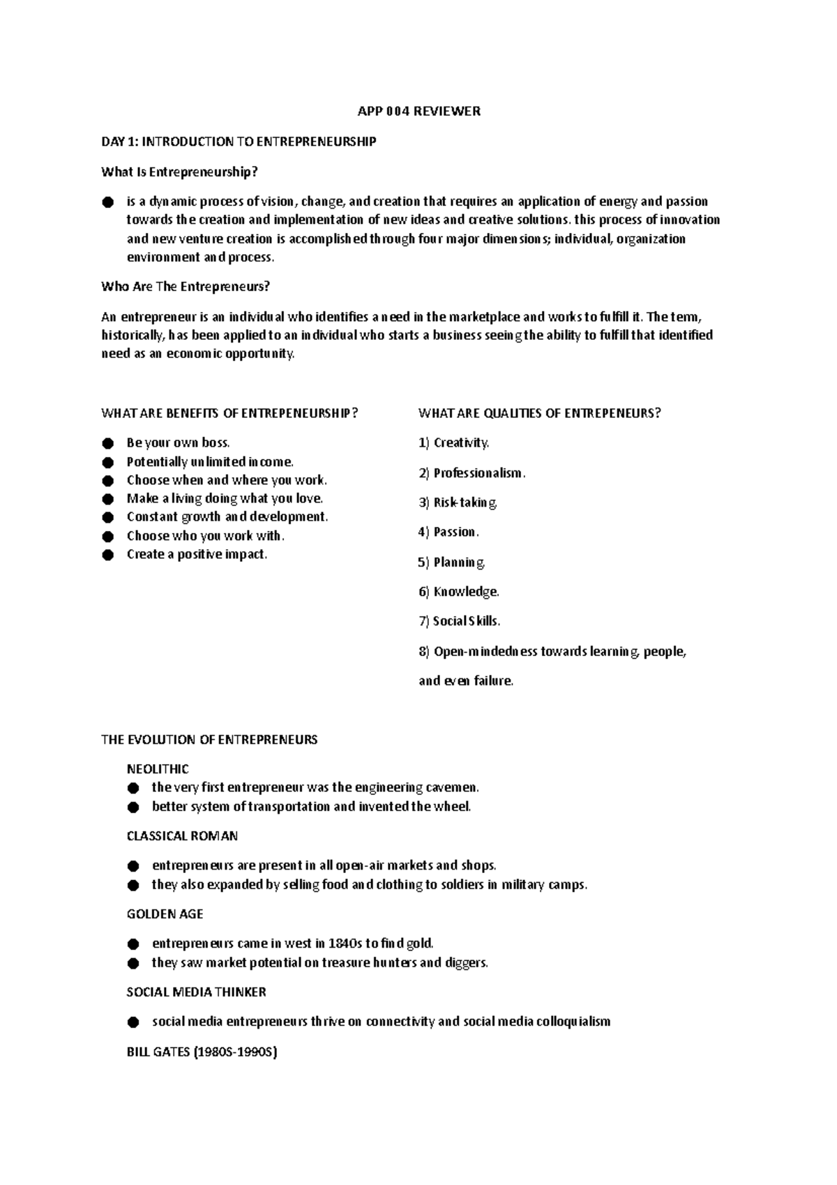 APP 004 Reviewer - APP 004 REVIEWER DAY 1: INTRODUCTION TO ...