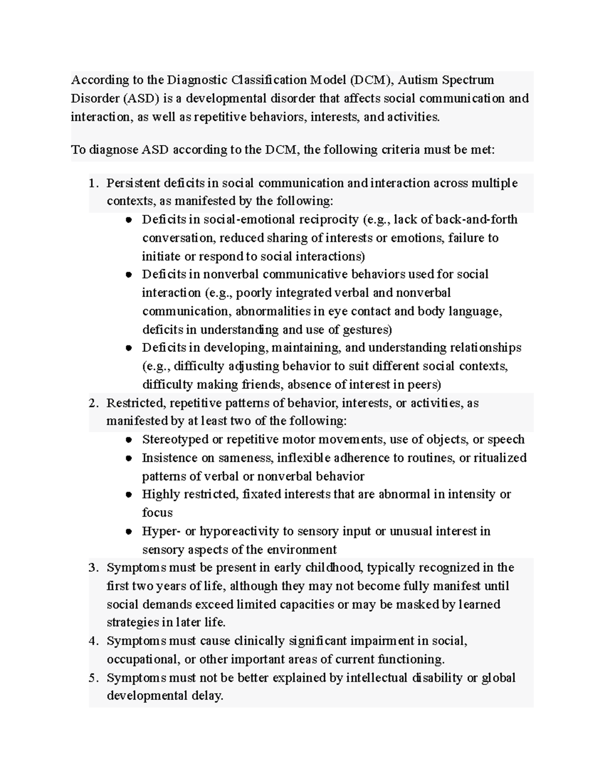 Diagnosing- Autism - According to the Diagnostic Classification Model ...