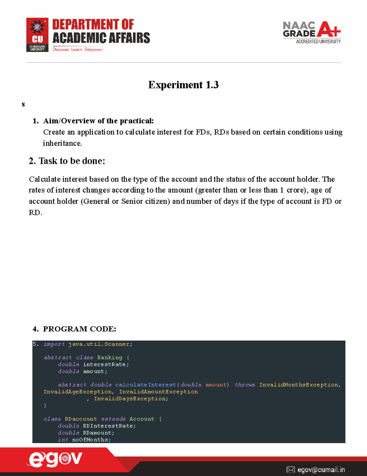 WS 1 - BMJDFKGHJKDFHJGD - Experiment 1. s 1. Aim/Overview of the ...