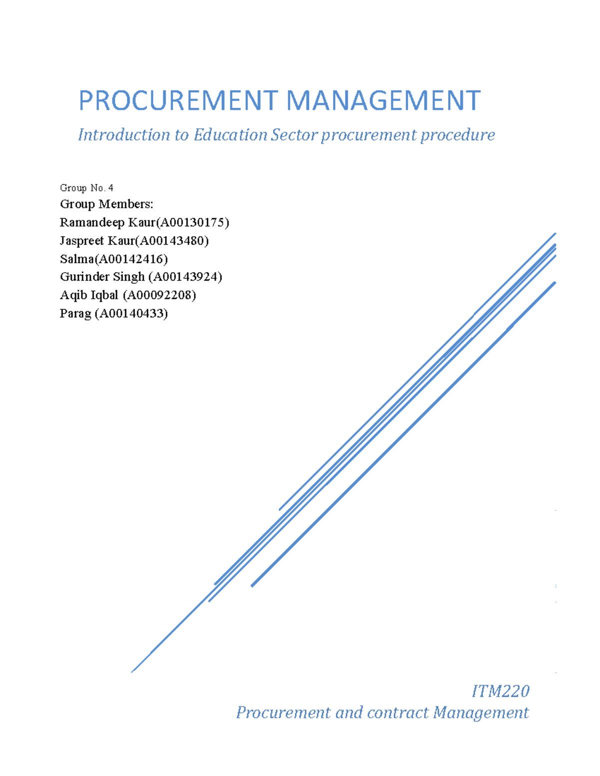 Education(procurement) - PROCUREMENT MANAGEMENT Introduction to ...