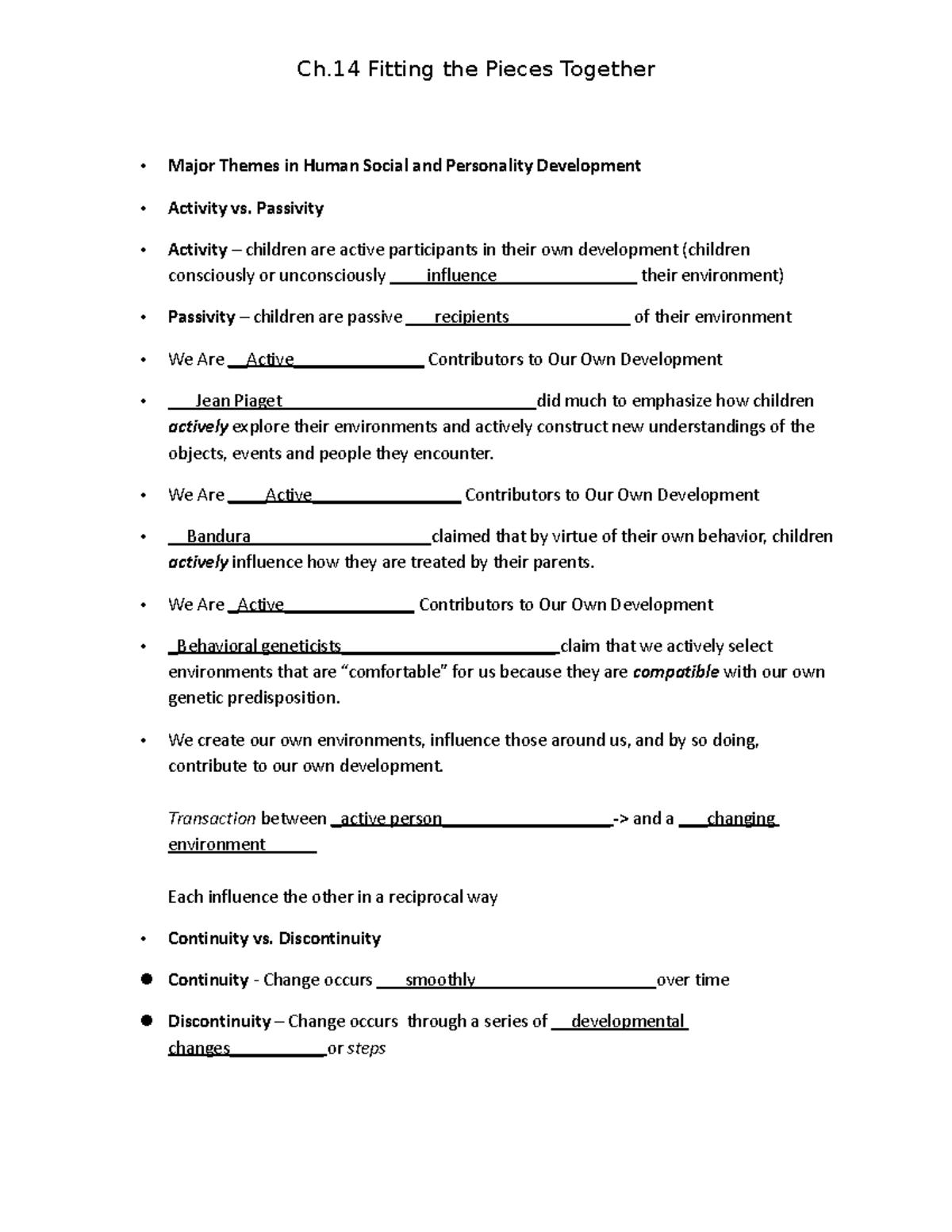 Ch.14 Guided Notes - Major Themes in Human Social and Personality ...