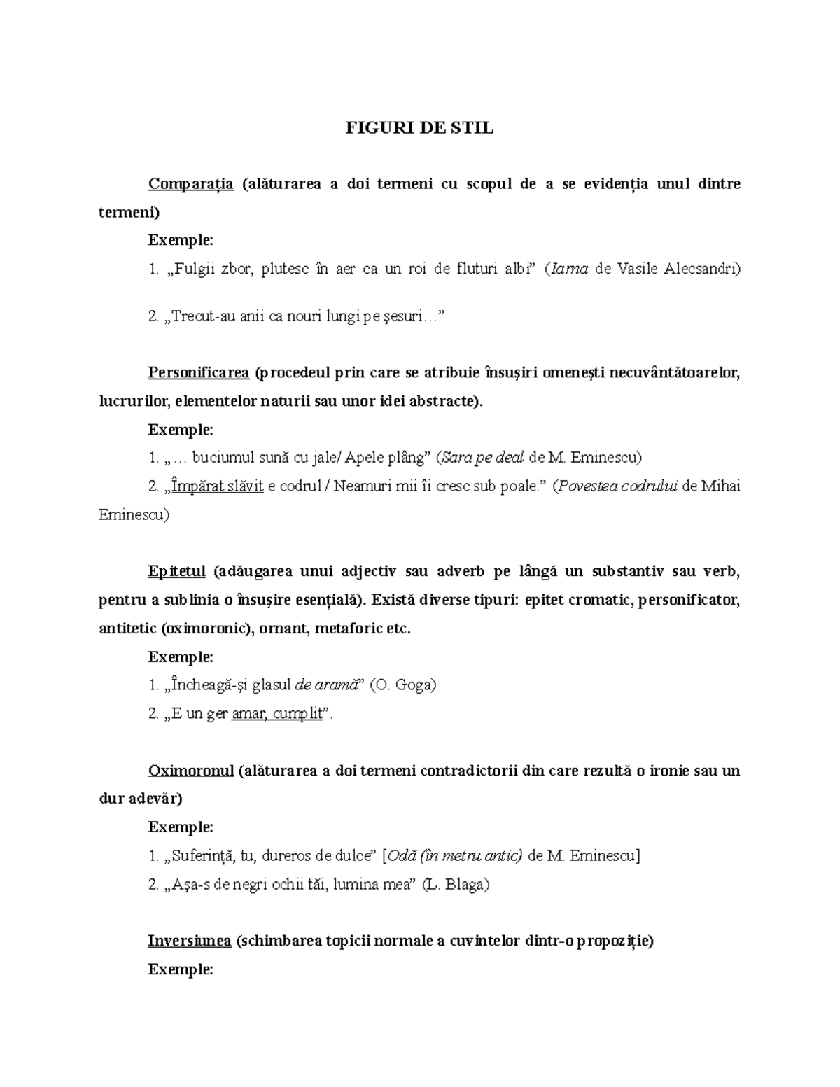 Figuri%20DE%20STIL Elevi - FIGURI DE STIL Comparaţia (alăturarea a doi ...