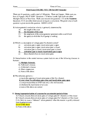 Lecture 3 - Neuroscience - Lecture 3 – Neuroscience – Thomas Pywell ...