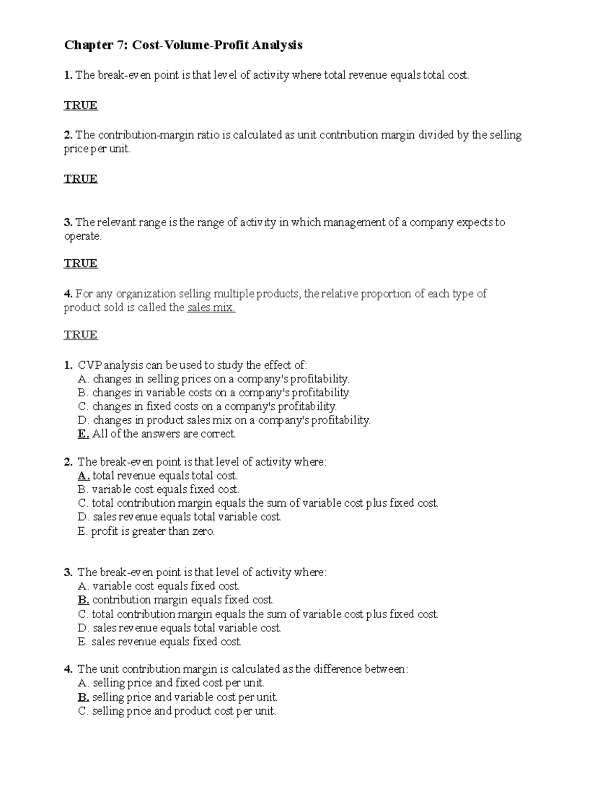 Practice Set- Chapter 7 - Chapter 7: Analysis 1. The point is that ...
