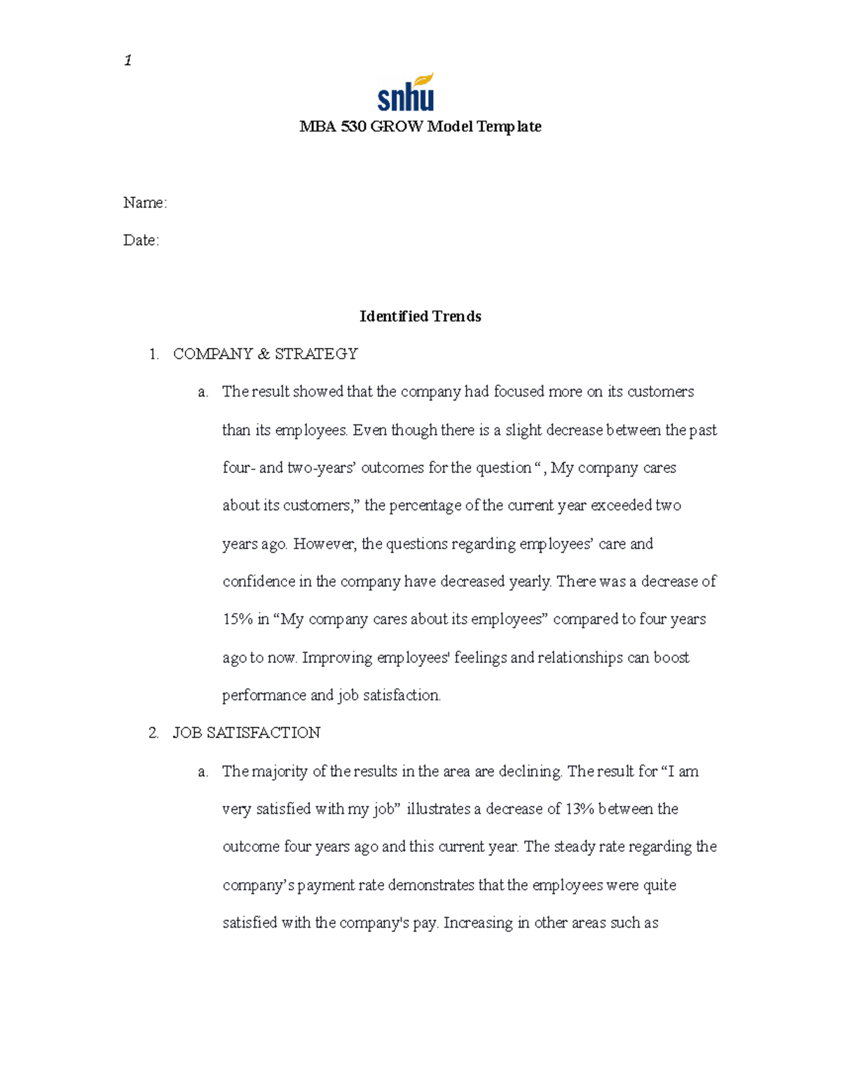 MBA 530 GROW Model Template ASGN 5 - MBA 530 - SNHU - Studocu