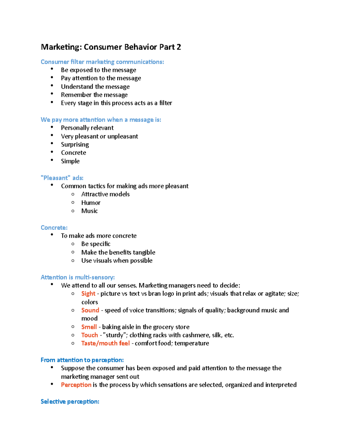 MARK 395 - Consumer Behavior Part 2 - Marketing: Consumer Behavior Part ...