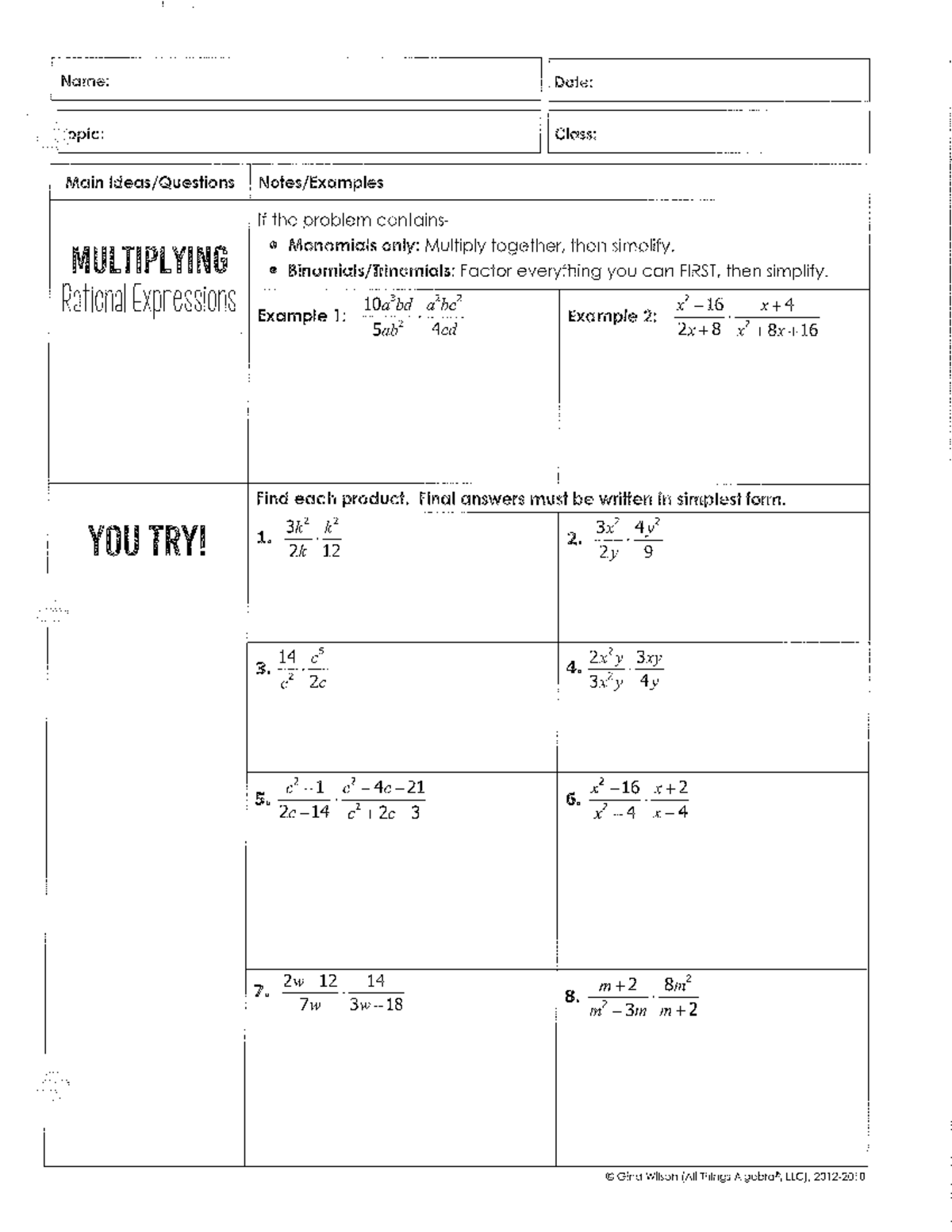 Dividing Monomials - Studocu