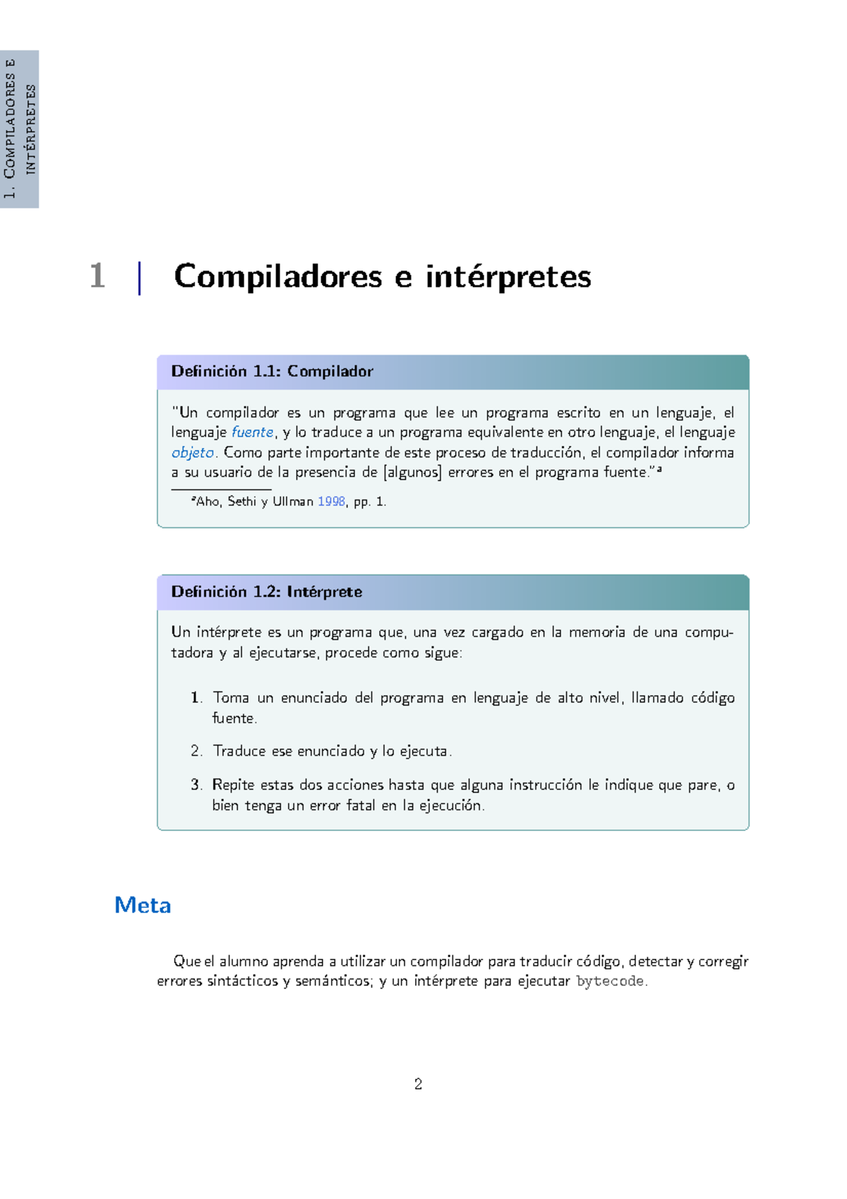 Práctica 1 - Compiladores e intérpretes - 1. Compiladores eintérpretes ...
