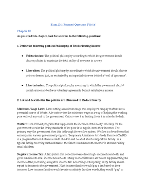 ECO201 Chapter 3 Focus Question - Econ 201: Focused Questions FQ ...