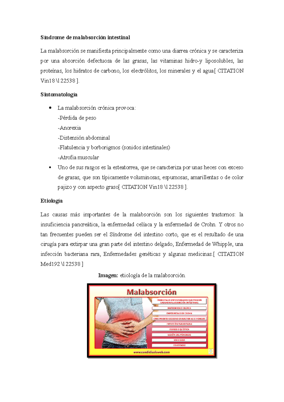 Sindrome DE Malaabsorción Intestinal - Síndrome de malabsorción ...