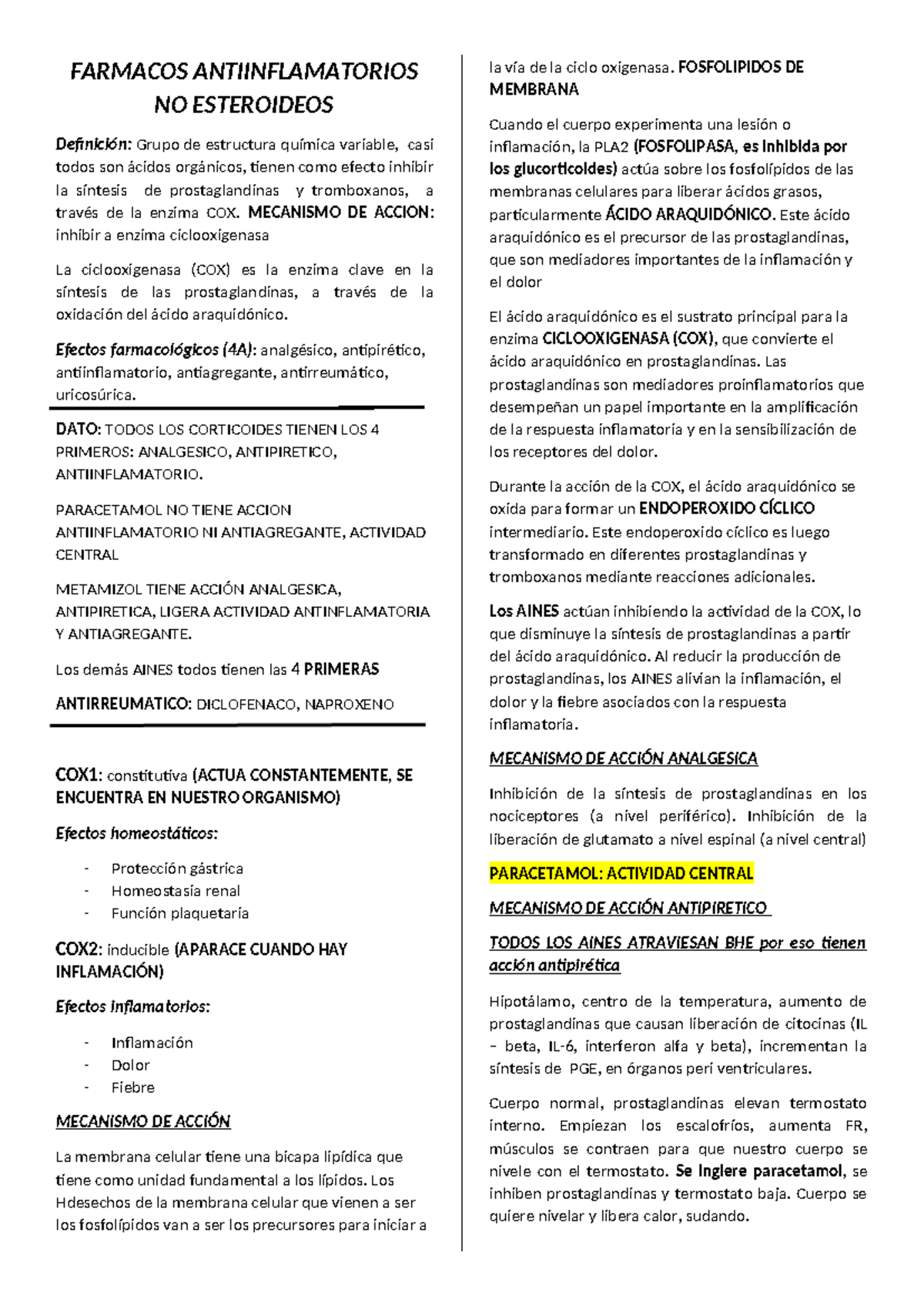 TEMA 10 Farmacos Antiinflamatorios NO Esteroideos - FARMACOS ANTIINFLAMATORIOS NO ESTEROIDEOS ...