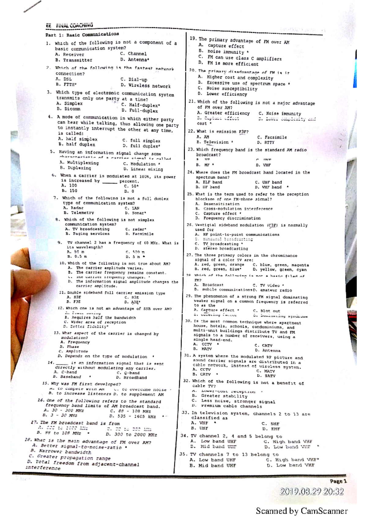 coaching ee, math - Electronics and Communications - Studocu