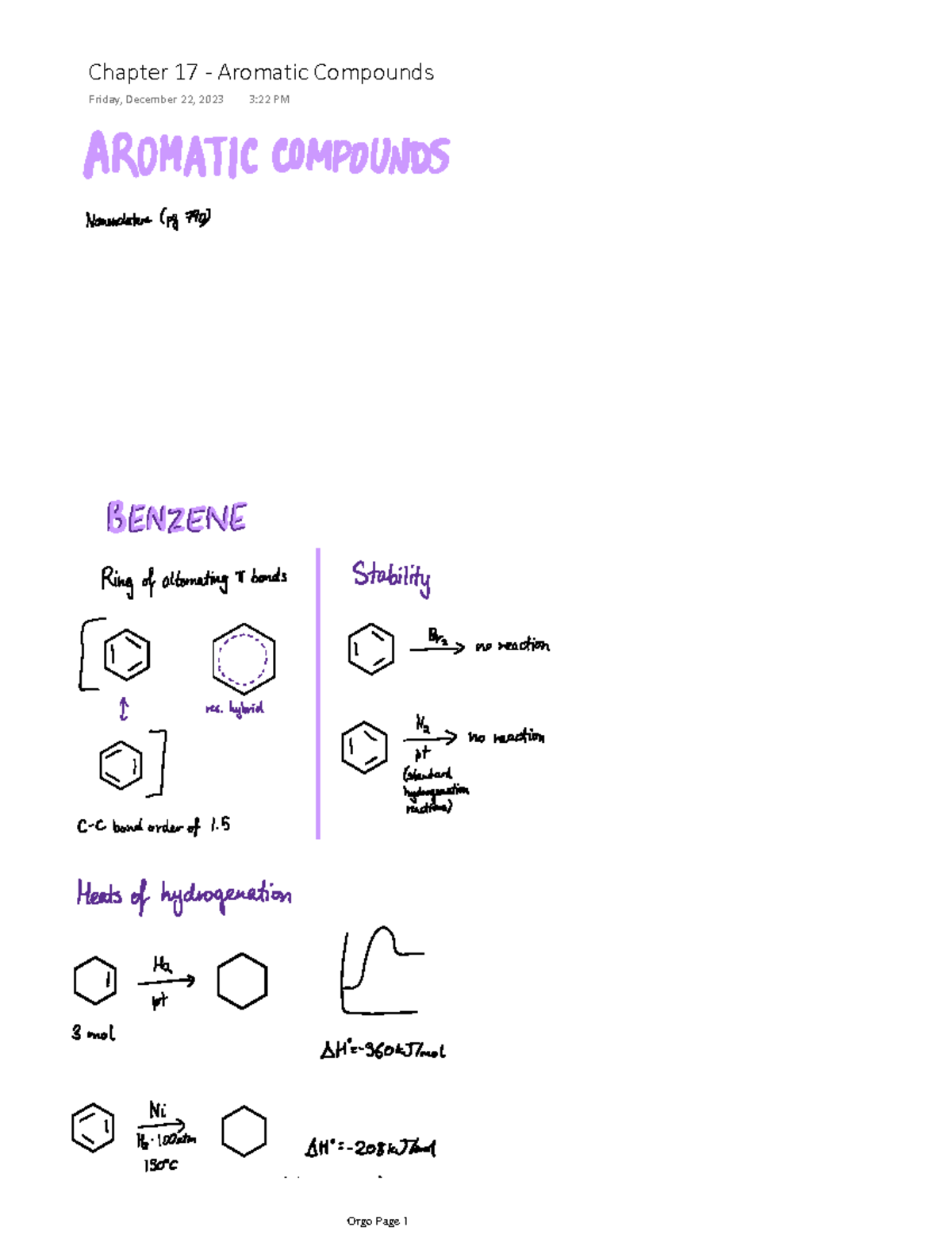 Organic Chemistry: Aromatic Compounds, Aromaticity, and Reactions - L07 ...
