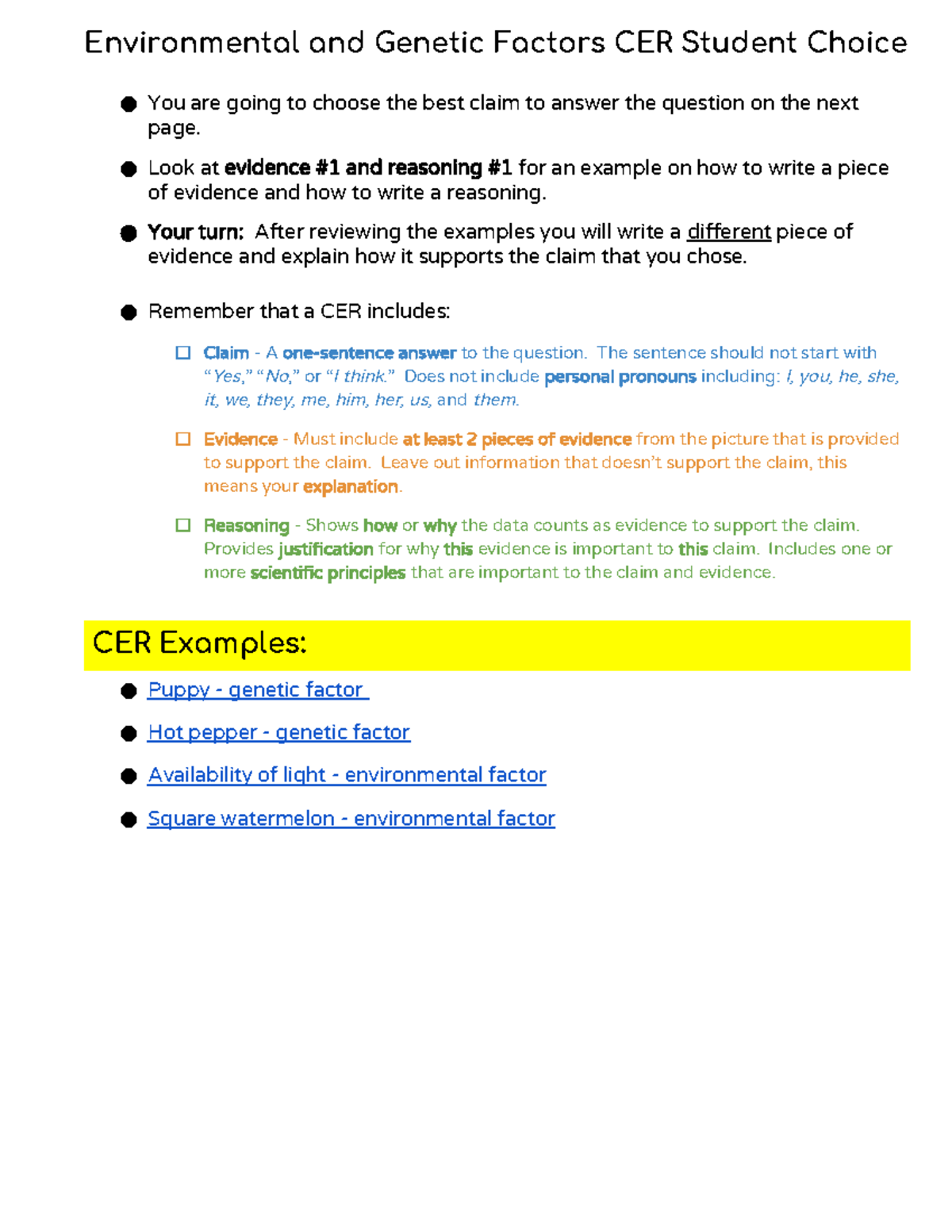 Cayden Ey - Environmental and Genetic Factors CER - 4999160 ...