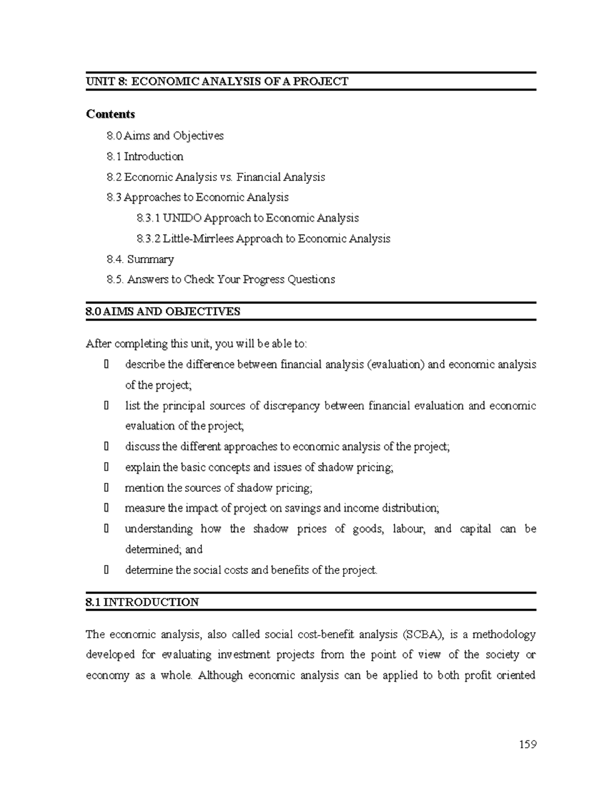 Unit 8 060622092611 - Good - UNIT 8: ECONOMIC ANALYSIS OF A PROJECT ...