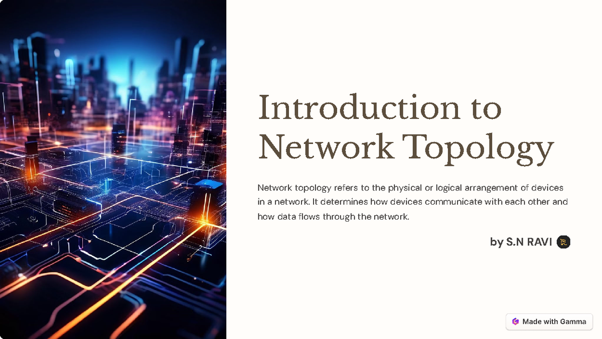 Introduction to Network Topology - Introduction to Network Topology ...