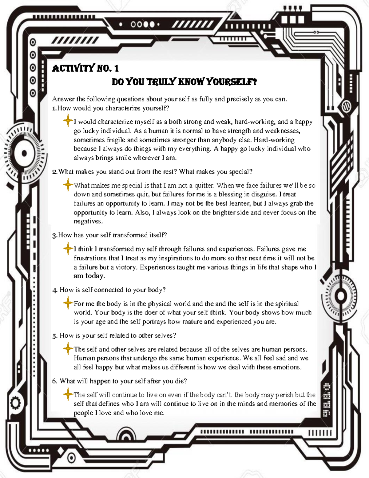 Pdfcoffee - All about socrates - Activity no. 1 Do You Truly Know ...