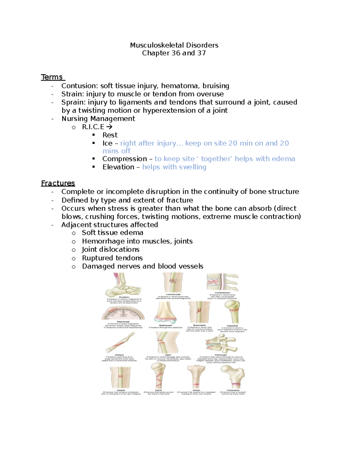 Notes - T3. Musculoskeletal Disorders - Musculoskeletal Disorders ...
