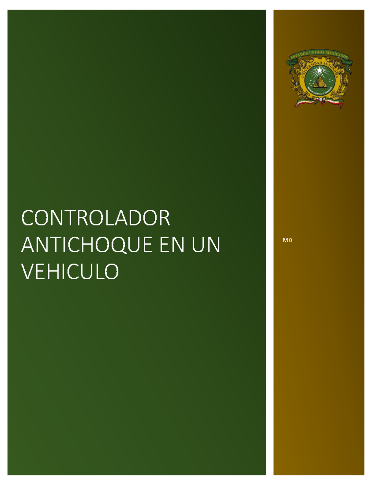 Controlador antichoque - CONTROLADOR ANTICHOQUE EN UN VEHICULO M INDICE ...
