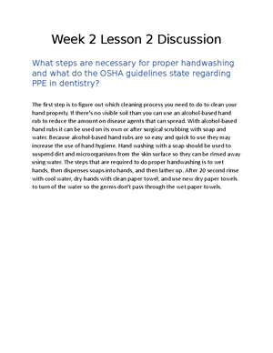 Week 1 Lesson 1 Discussion - Week 1 Lesson 1 Discussion Why is it ...