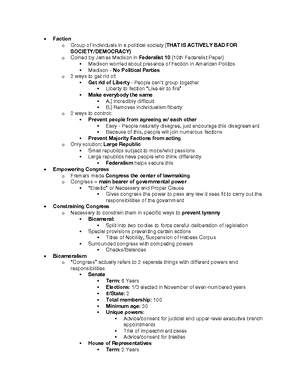 Federalism Notes - AP Government Chapter 3 Notes: Federalism Criminal ...
