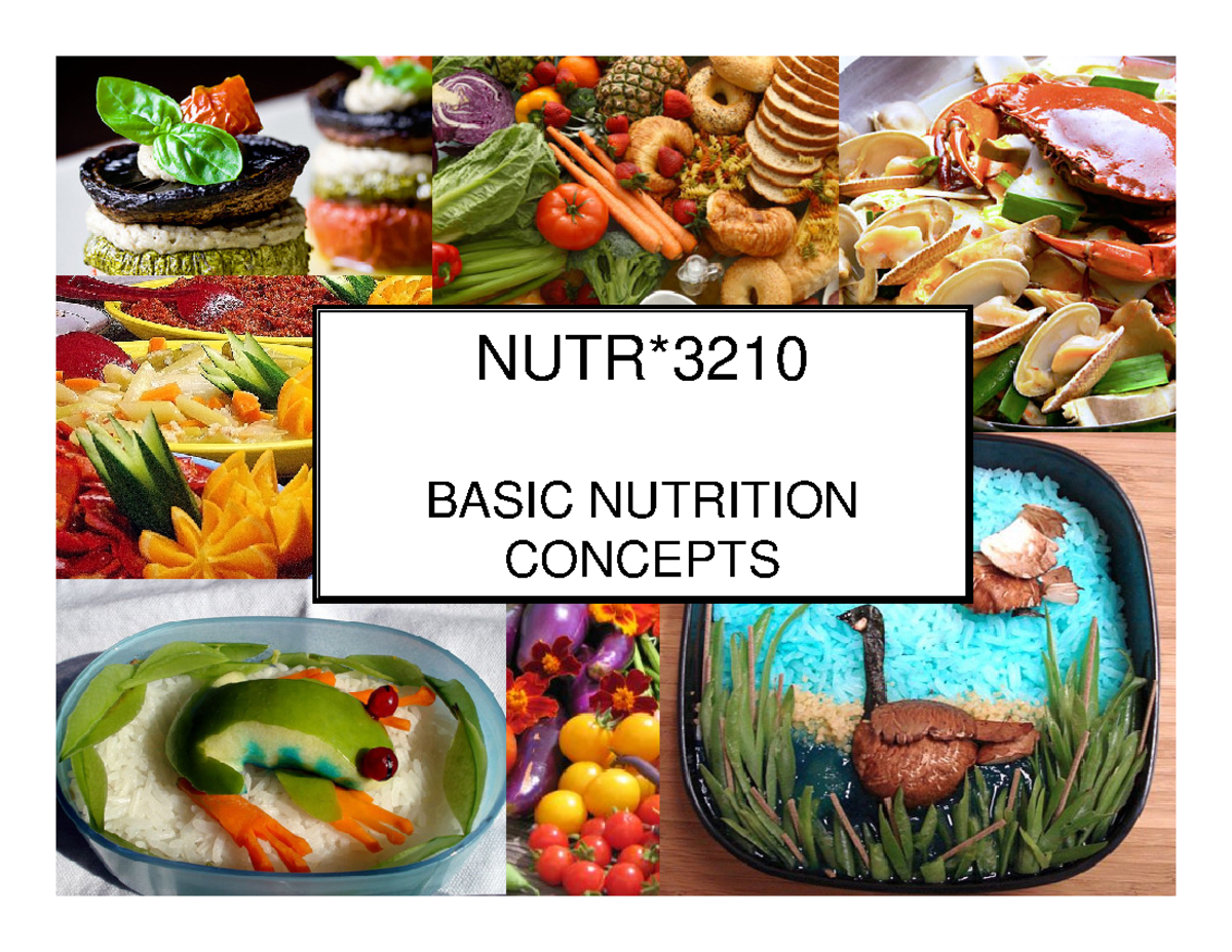 NUTR3210 Lecture 1 - Introduction and Basic Nutrition Concepts - NUTR ...