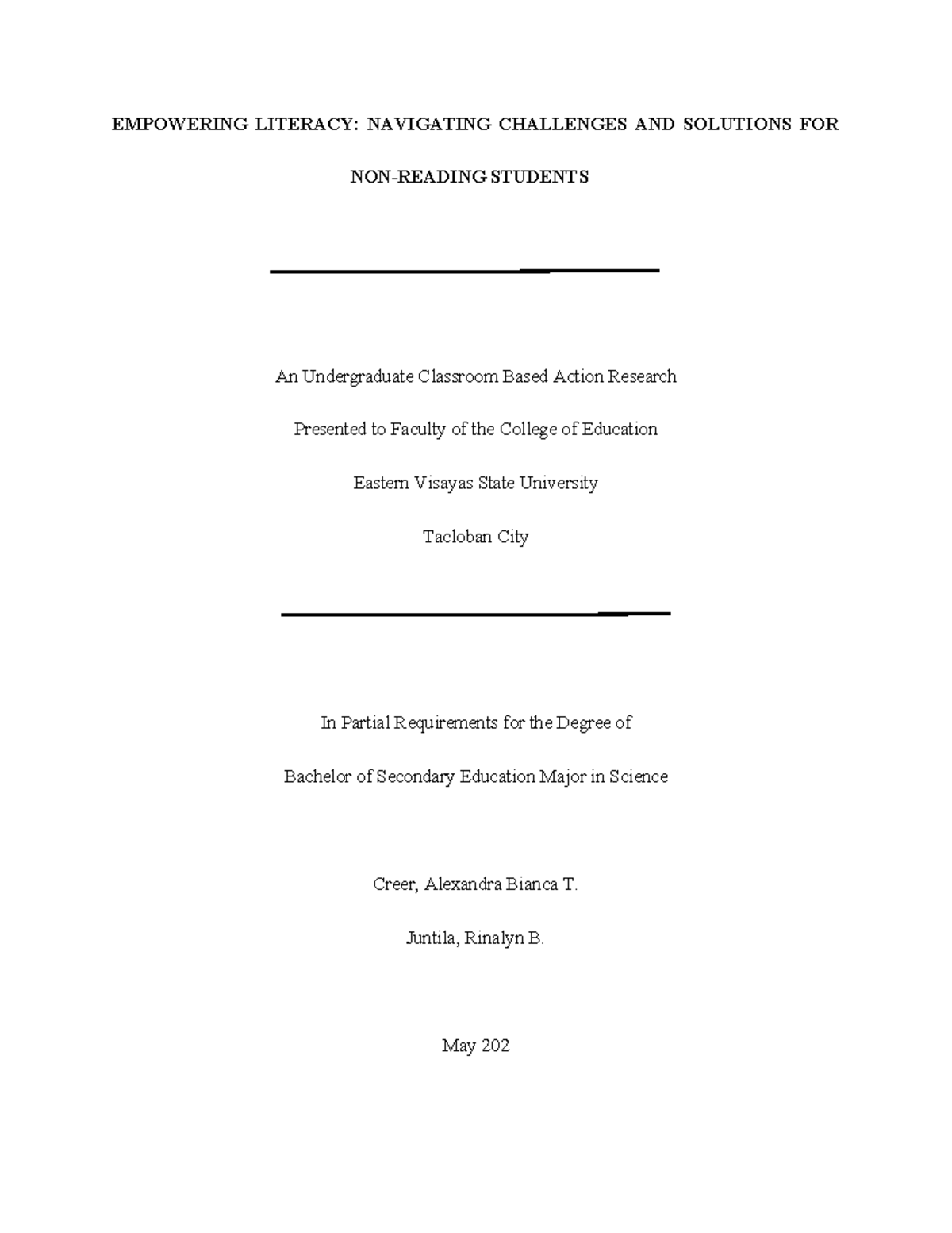 Cbarrrrr - none - EMPOWERING LITERACY: NAVIGATING CHALLENGES AND ...