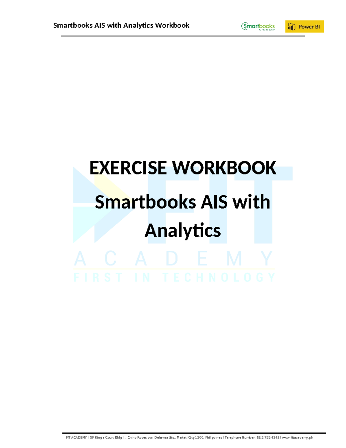 AIS with Analytics Workbook - v2023 - EXERCISE WORKBOOK Smartbooks AIS ...