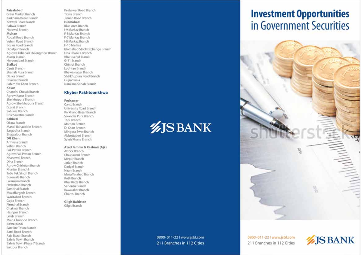 Jsbl-govt-secs brocure - MBA Management - Studocu