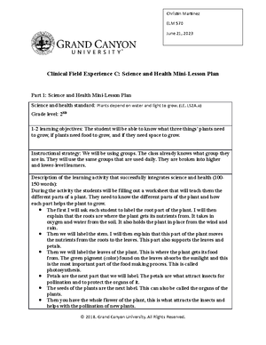 ELM-570-Science Unit Plan Template - Science Unit Plan Grade: 2 nd ...