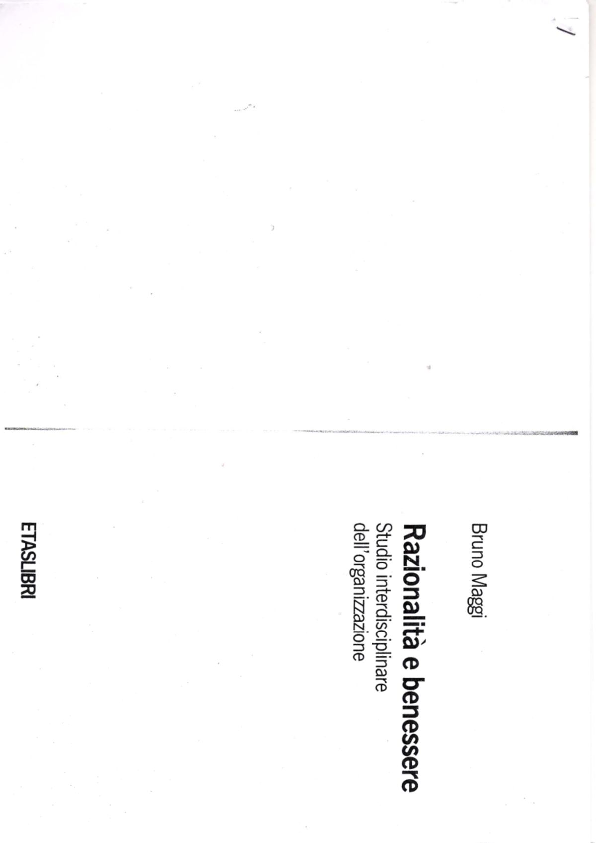 Maggi - Note epistemologiche - Organizzazione aziendale - Studocu