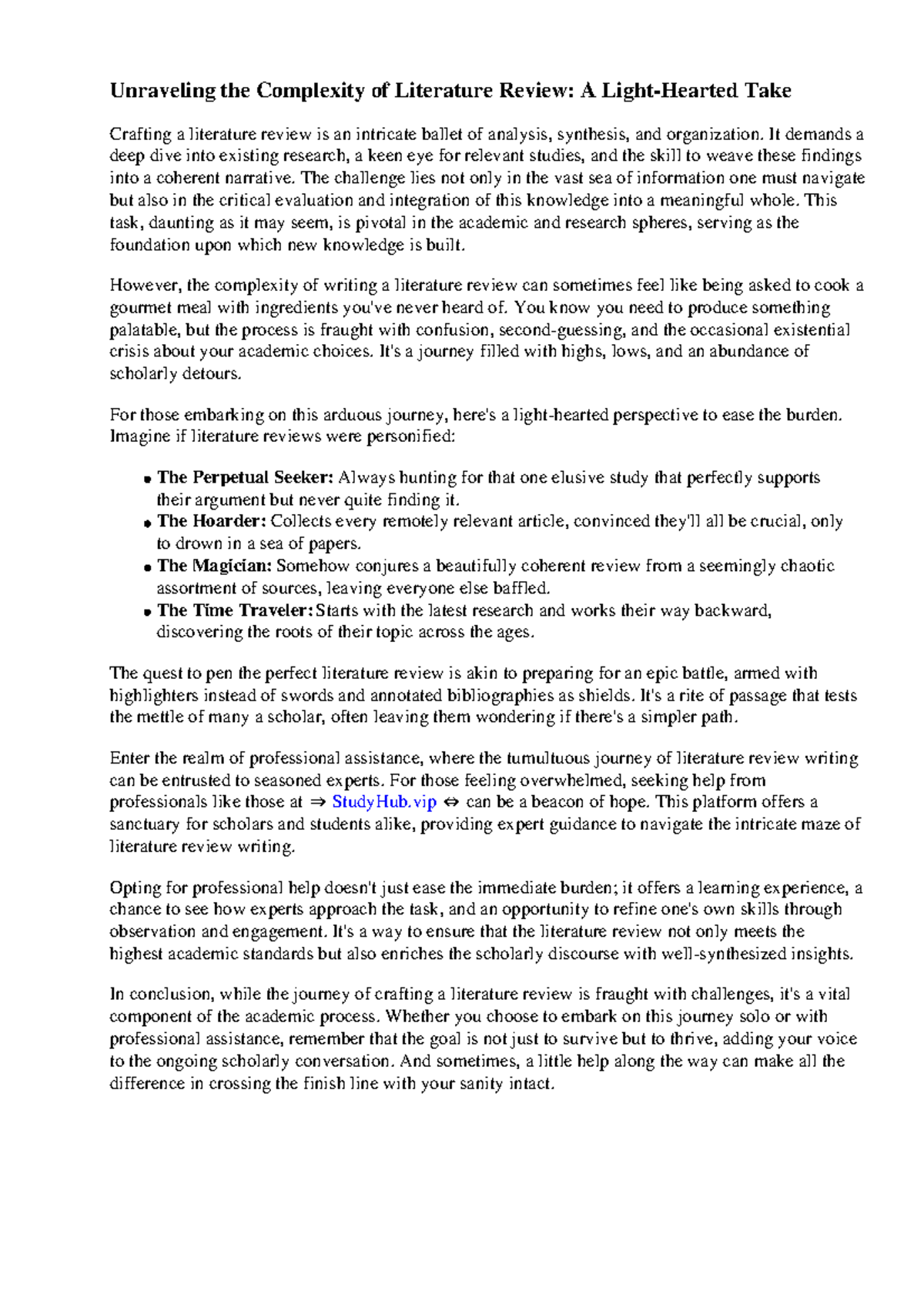 Literature Review Jokes - Unraveling the Complexity of Literature ...