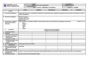 ARTS 5-DLP Q1- MELCs - Daily Lesson Log - Semi Detailed LESSON PLAN DLP No.: 1 Learning Area ...