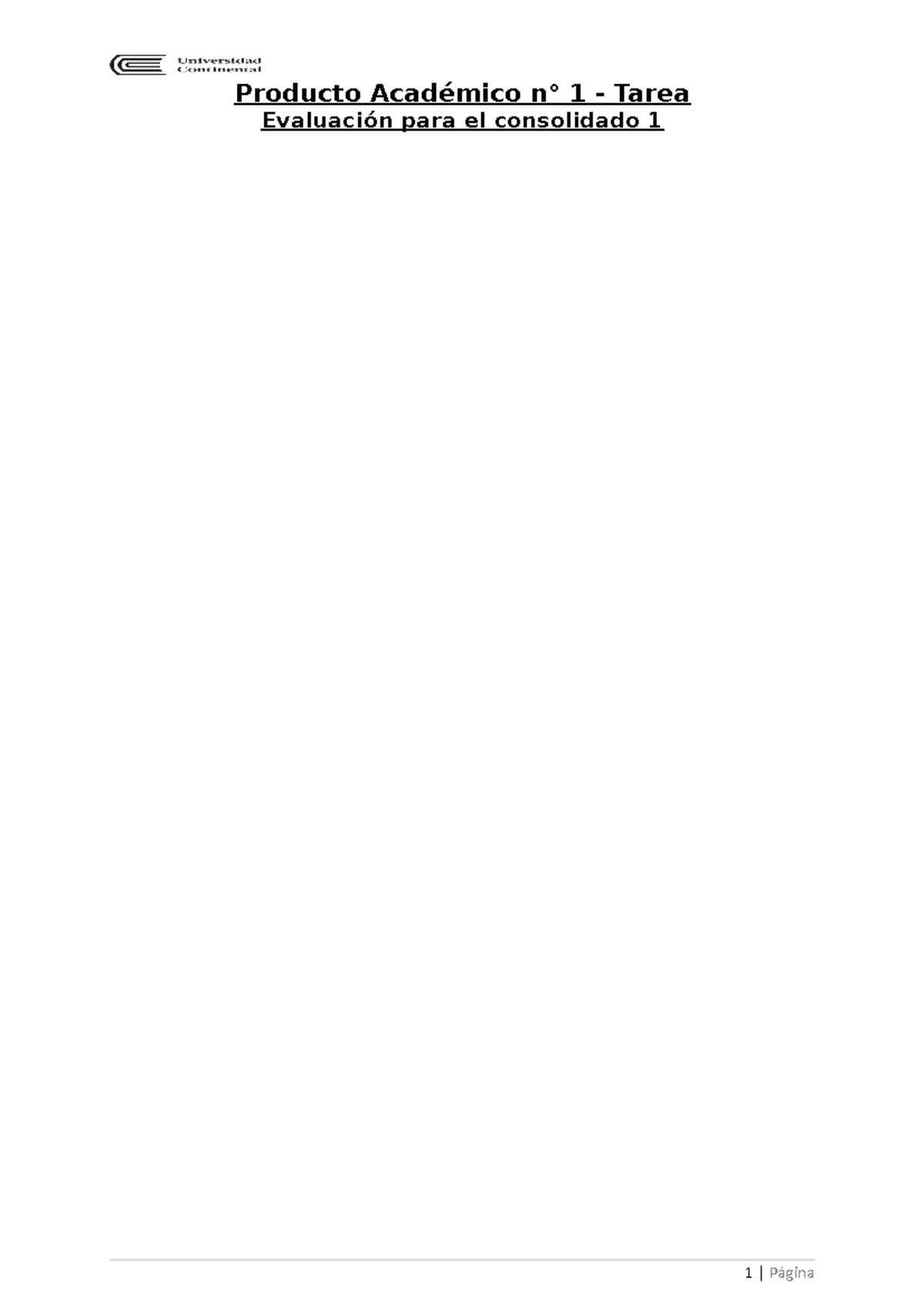 PA01 Consol 1- 2022-II- Conversation CLAS - Producto Académico n° 1 - Tarea Evaluación para el ...