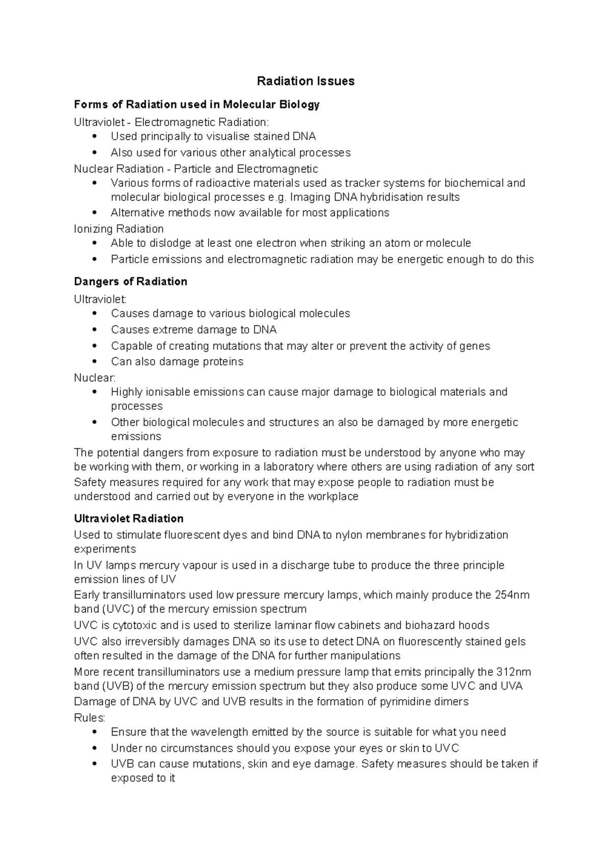 Radiation Issues - Lecture notes 7 - Radiation Issues Forms of ...