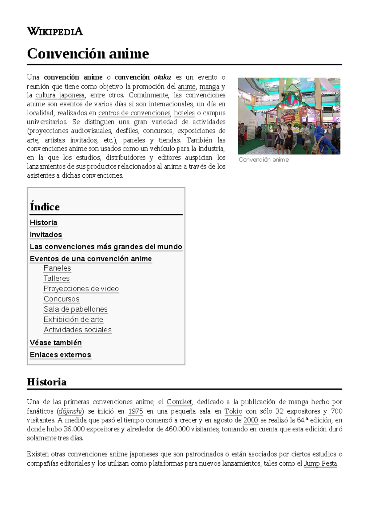 Convención anime - Apuntes - Convención anime Convención anime Una ...