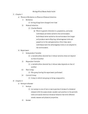 Bio Test 4 Study Guide - Biology Test 4 Study Guide Chapter 12 ...