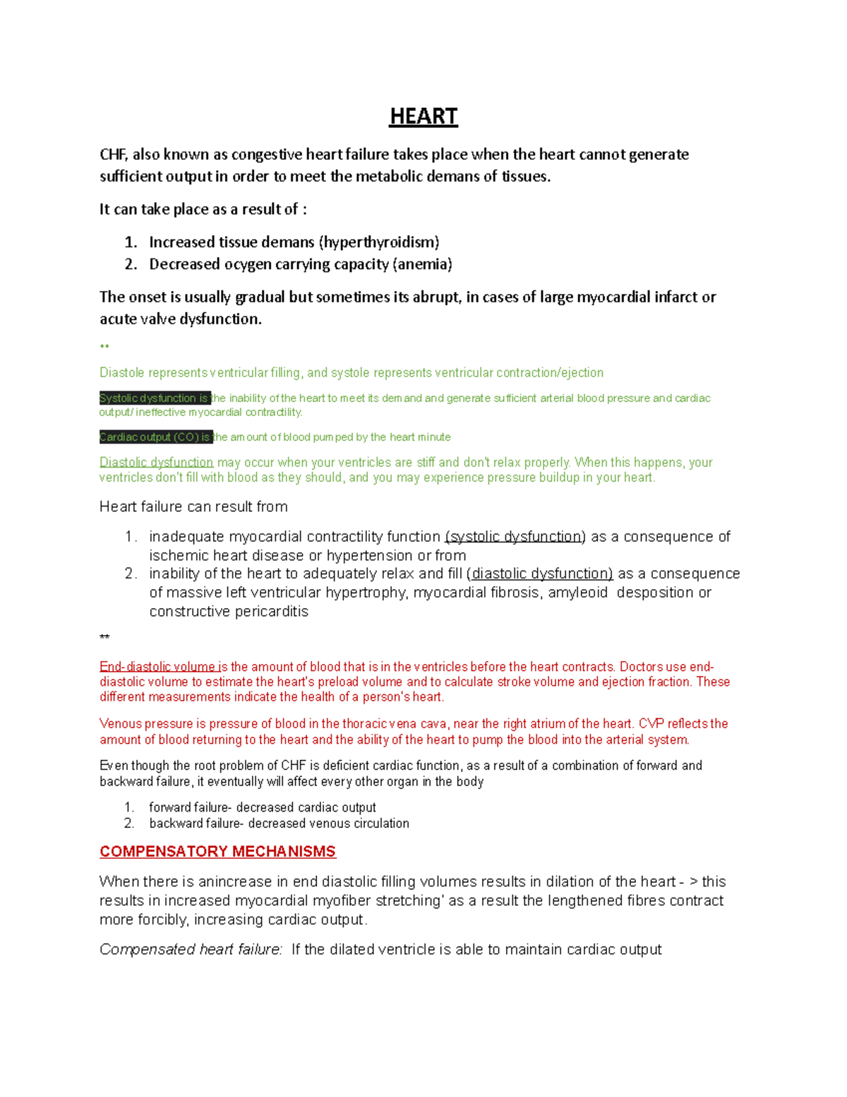 Heart - summary - HEART CHF, also known as congestive heart failure ...