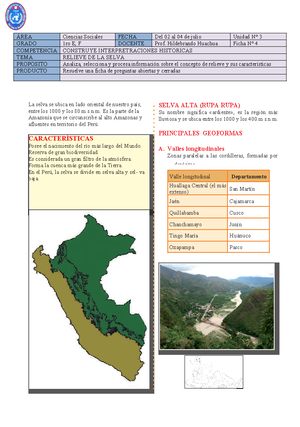 La Selva Para Primer Grado de Secundaria - SELVA ALTA (RUPA RUPA) Su ...